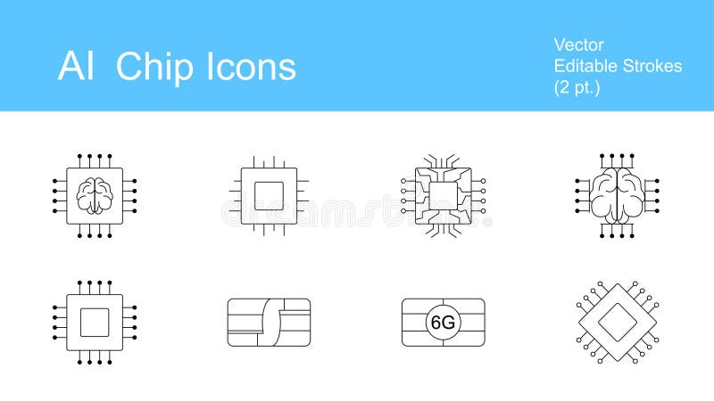 Ai chipsets stock illustratie. Illustration of embleem - 272735428