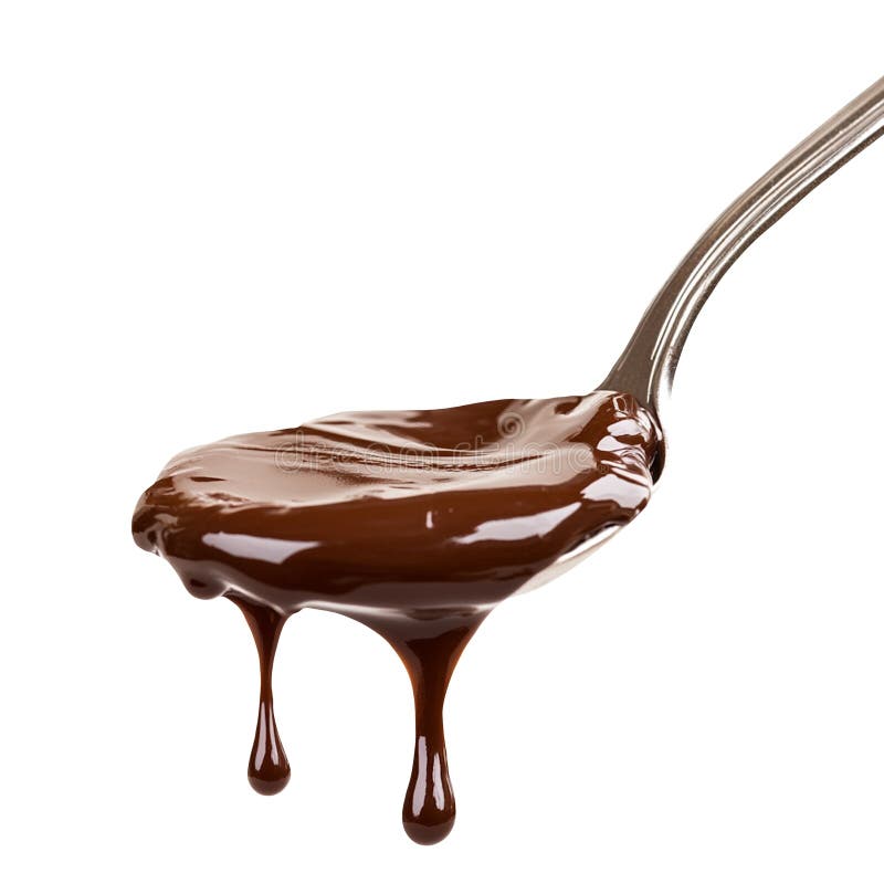 Chocolate Syrup or Sauce Dripping Off a Spoon. Generative AI Stock ...