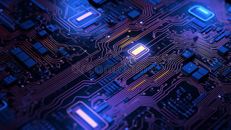 AI. Circuit Board. Central Computer Processors CPU Concept Stock Photo - Image of security ...
