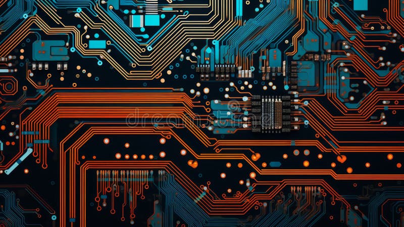 AI. Circuit Board. Central Computer Processors CPU Concept Stock Photo - Image of security ...