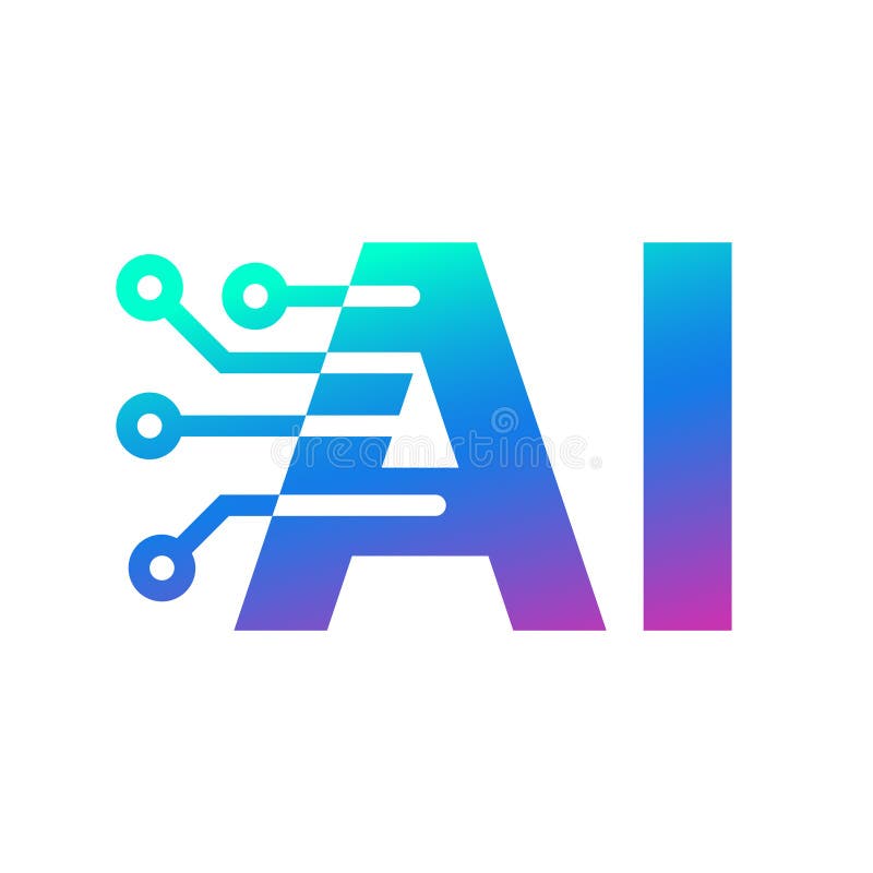 AI Circuit Icon, Electric Processor Chip, Artificial Intelligence ...