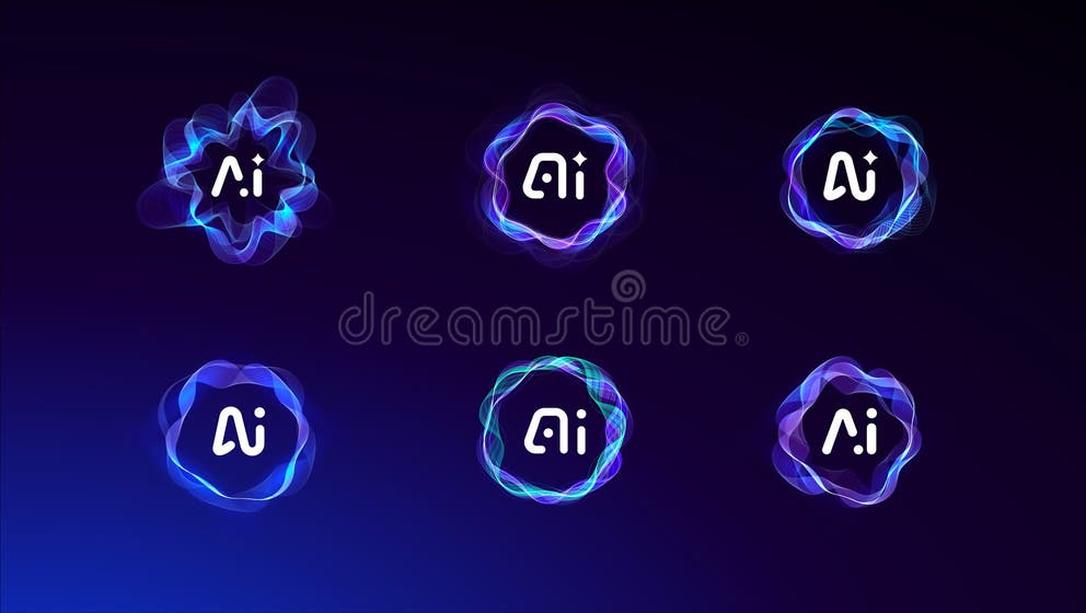 Ai Cloud Circle Wave Logo Concept Stock Illustrations – 29 Ai Cloud ...