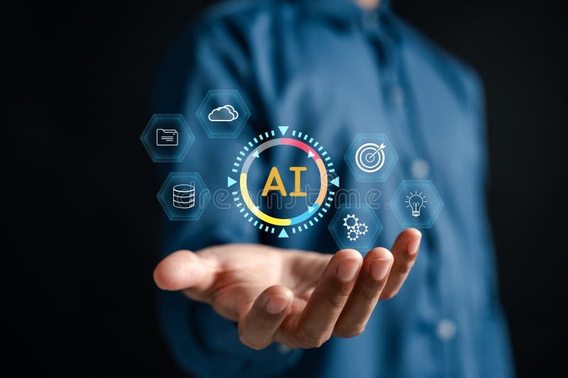 AI Cloud Computing and Data Analytics with Artificial Intelligence Stock Image - Image of code ...