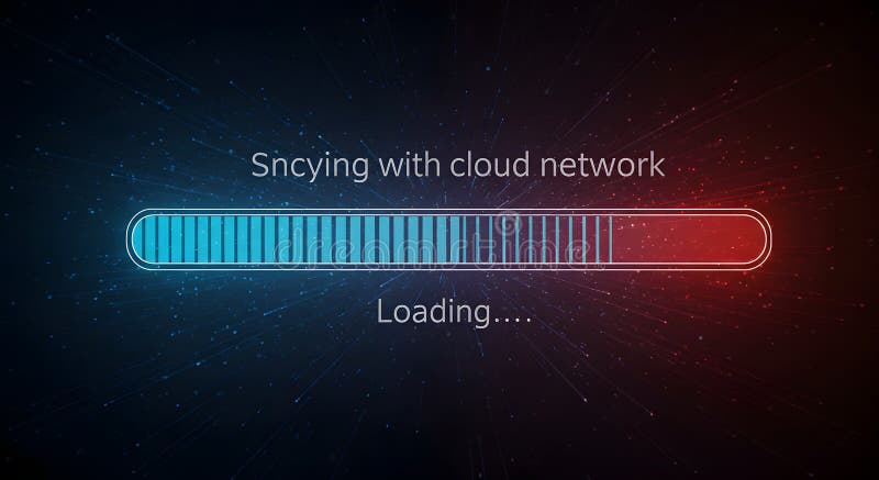 AI Cloud Network Loading stock illustration. Illustration of intelligence - 373448992