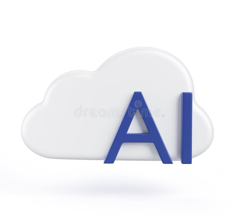 Ai Cloud Platform 3d Render Icon Virtual Gpu Server For Cloud Computing Deep Machine Learning