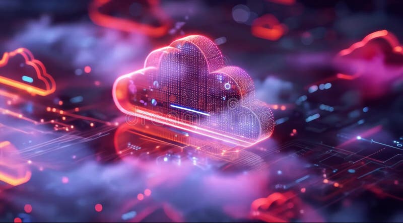 Ai Cloud Storage Computing Concept Visualization Generative Ai Stock Video Video Of