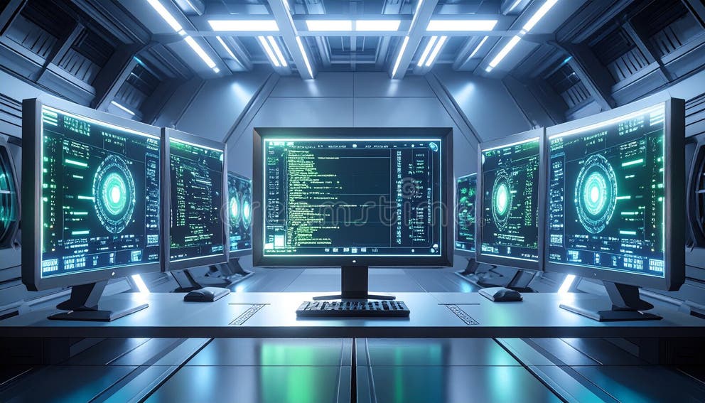 AI Code on Black Terminal Screen in Dark Room. AI Themed Background ...