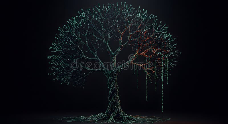 AI Code Tree stock photo. Image of abstract, future - 372914562