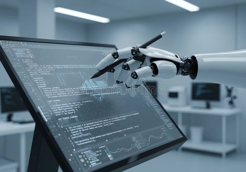 AI Coding the Future stock illustration. Illustration of technology ...