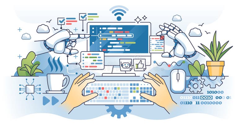 Coding Automation Stock Illustrations – 6,895 Coding Automation Stock Illustrations, Vectors ...