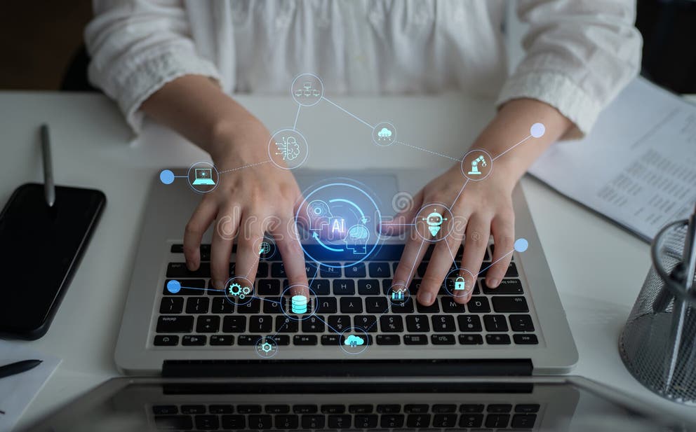 AI Collaboration and Connected Intelligence System Latch Stock Photo ...