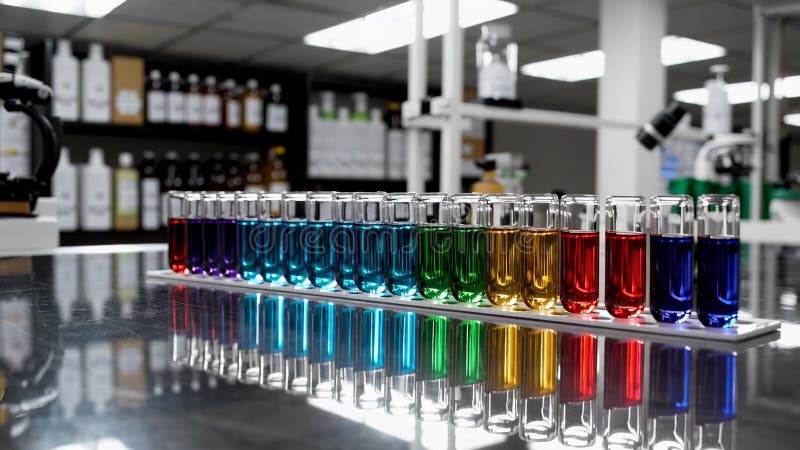 AI Colorful Test Tubes in a Modern Lab Stock Footage - Video of ...