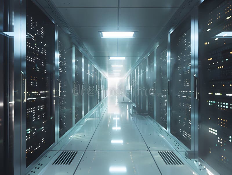 Ai Computer Data Center Render Stock Illustration - Illustration of ...