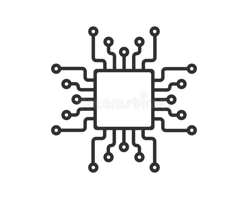 AI Computer Microchip Icon. CPU Processor Chip Symbol. Digital Circuit ... AI Computer Microchip Icon. CPU Processor Chip Symbol. Digital Circuit ...