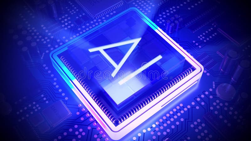 AI Computer Processor and Light Rays - 3D Animation Stock Footage ...