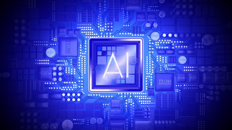 AI Computer Processor and Light Rays - 3D Animation Stock Footage ...