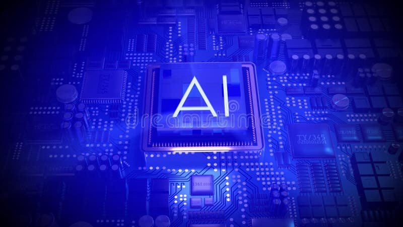 AI Computer Processor and Light Rays - 3D Animation Stock Footage ...