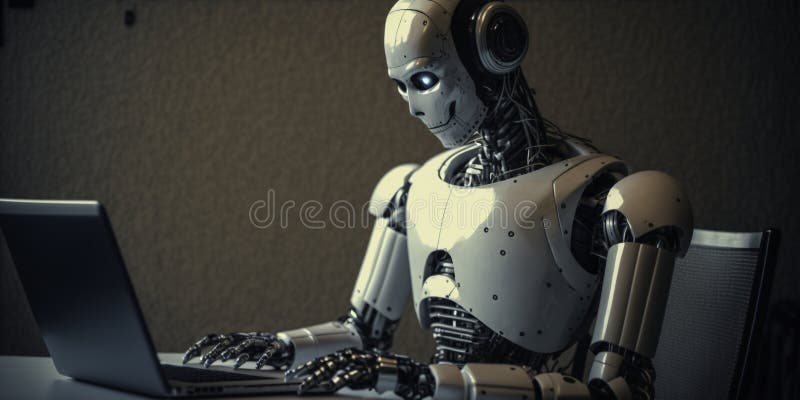 AI Computer Programmer Generative Ai Stock Photo - Image of computer, person: 268589654