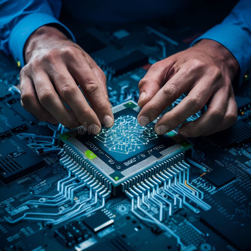 Ai Computing With Neural Engine Processor Stock Illustration Illustration Of Processor