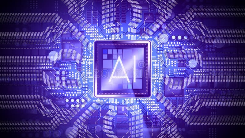 AI Concept with Computer Processor - 3D Animation Stock Video - Video ...