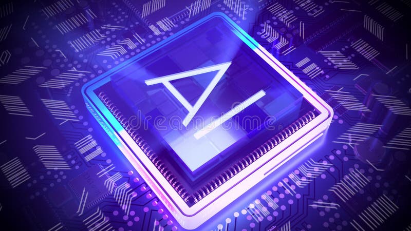 AI Concept with Computer Processor - 3D Animation Stock Footage - Video ...