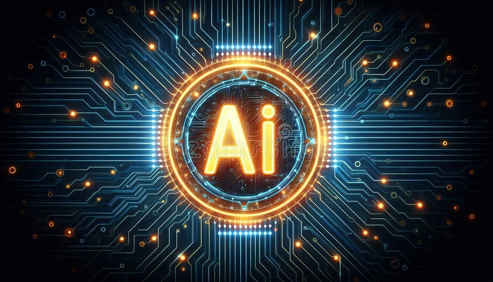 AI Concept with Computer Processor, Artificial Intelligence for the Future, Advanced Mobile ...