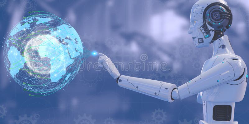 AI Concept in the Future World Use of Robots in Industry and Business ...