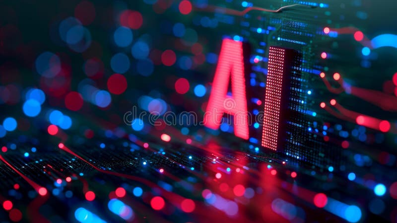 Ai Concepts in Abstract Bokeh Background, Symbolizing New Artificial ...