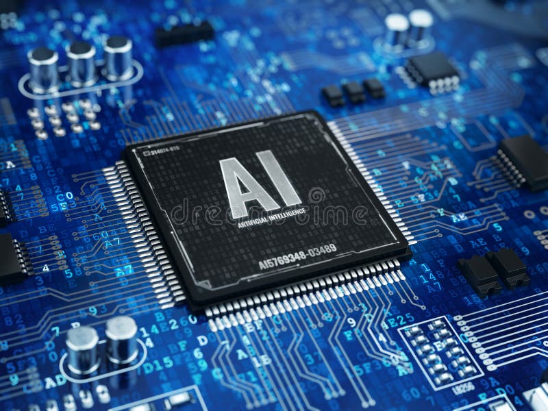 AI, Concetto Di Intelligenza Artificiale - Microprocessore Del Chip Di ... AI, Concetto Di Intelligenza Artificiale - Microprocessore Del Chip Di ...