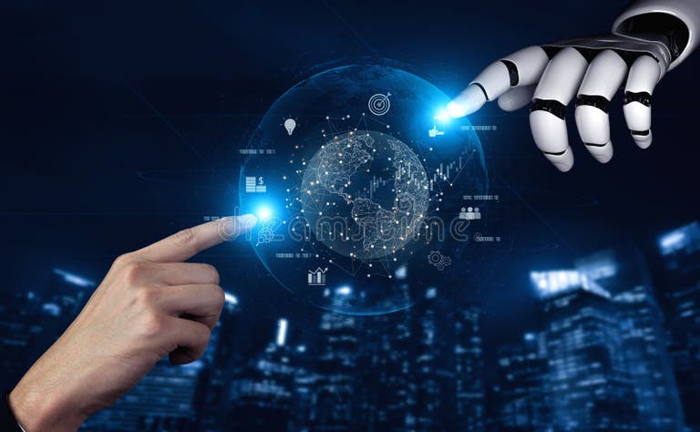 AI Connecting Global Business and Data Network System Vouch Stock Image - Image of technology ...