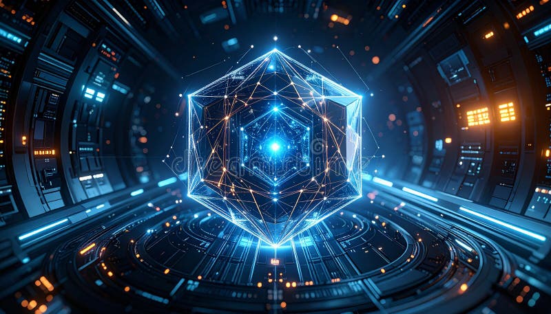 AI Consciousness Crystal. Artificial Intelligence Concept. Generated ...