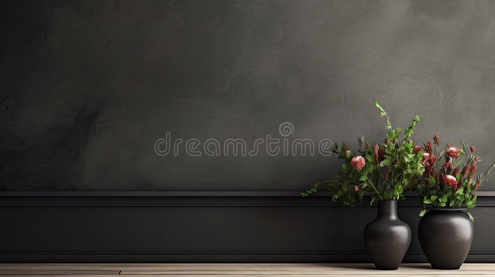 Contemporary Black: Bold and Dramatic Statement Home Interior Backdrop ...