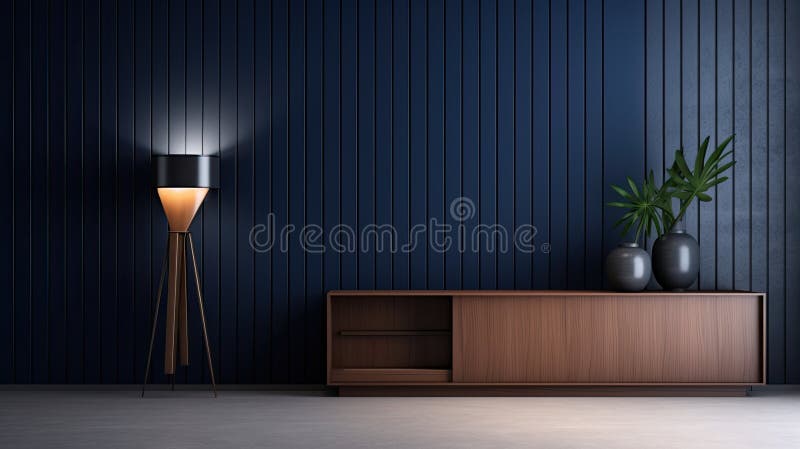 Contemporary Navy: Rich and Timeless Touch Home Interior Backdrop ...