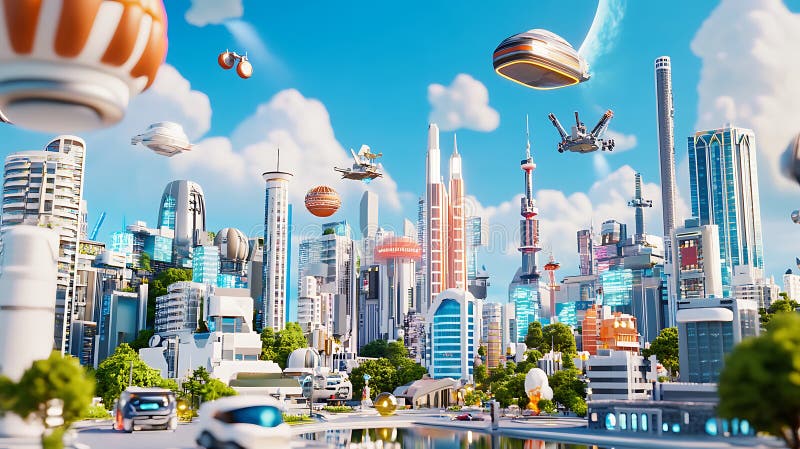 AI-controlled City, Advanced Infrastructure, Futuristic Technology ...