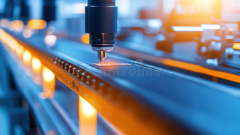 AI-controlled Factory Assembly Line Producing High-tech Gadgets ...