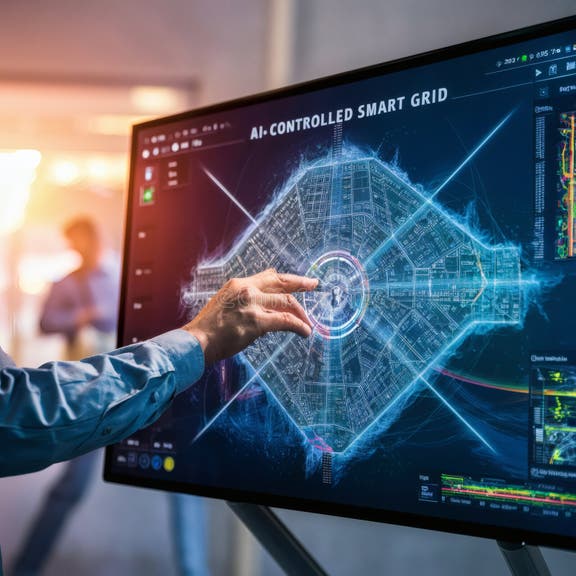 AI?Controlled Smart Grid Visualization: a Large Touchscreen Displays an ...