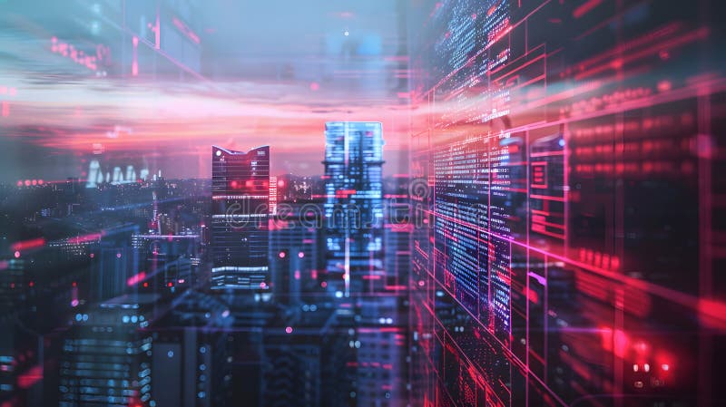 AI Controlled World Advanced Technology Futuristic Urban Stock ...