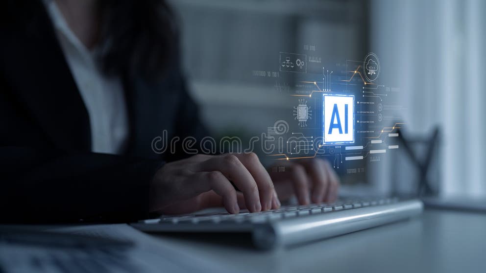 AI Core Technology and Digital Circuit Integration Latch Stock Image ...