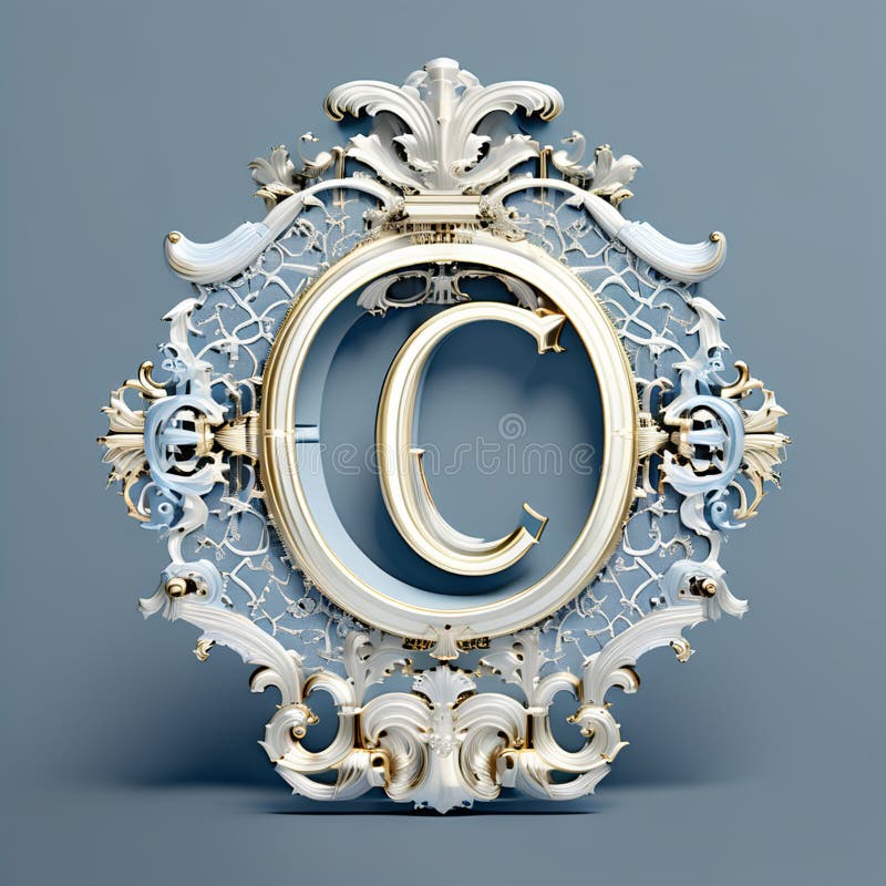 AI Generated Images, Kingdom of Letters: Fancy C Monogram Stock ...