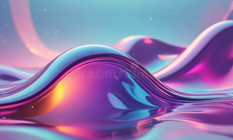 3D Wave-like Shape in Shades Purple and Pink, with Gradient Effect, is ...