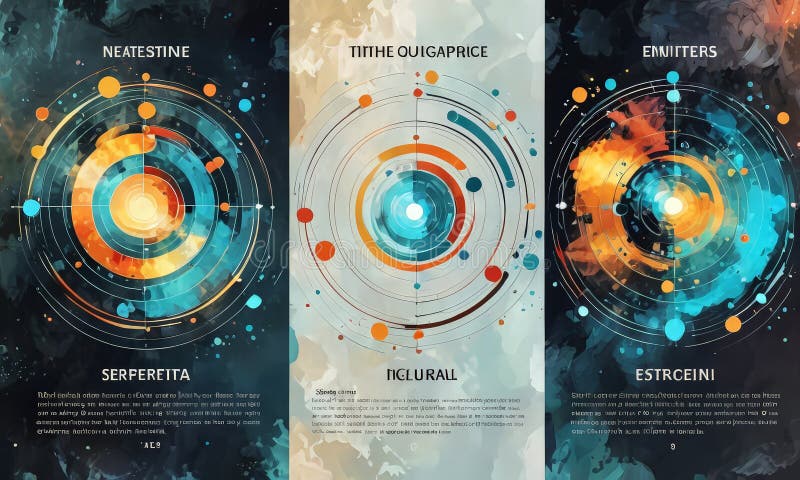 Three Different Circles with Colors and Sizes Stock Illustration ...