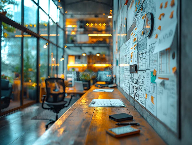 AI Creates Images, a Work Room Stock Illustration - Illustration of ...