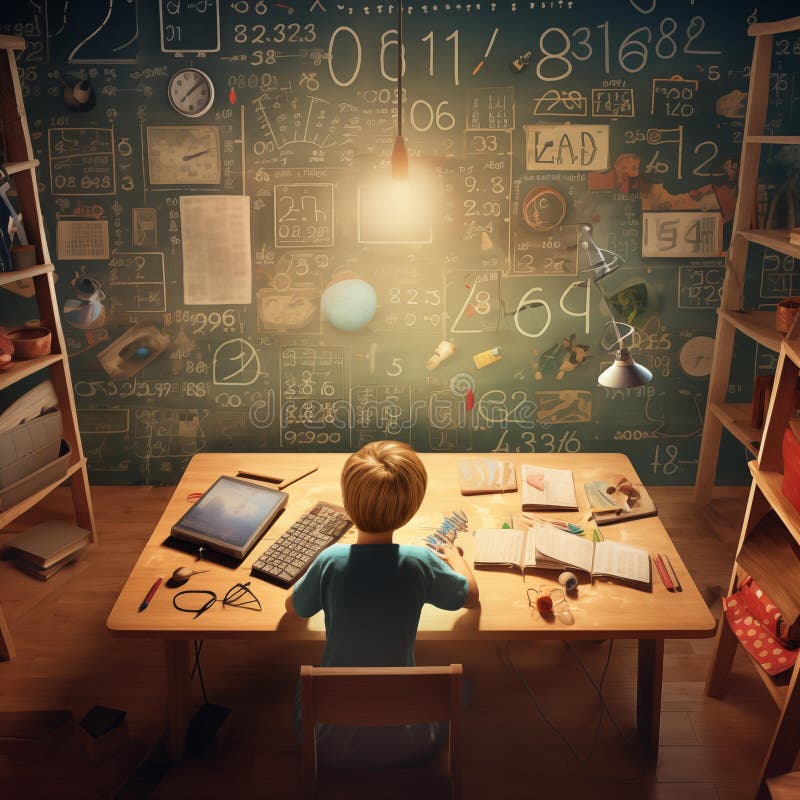 Ai Creates Images Working Calculating Numbers World Math Daypi Approximation Day Concept