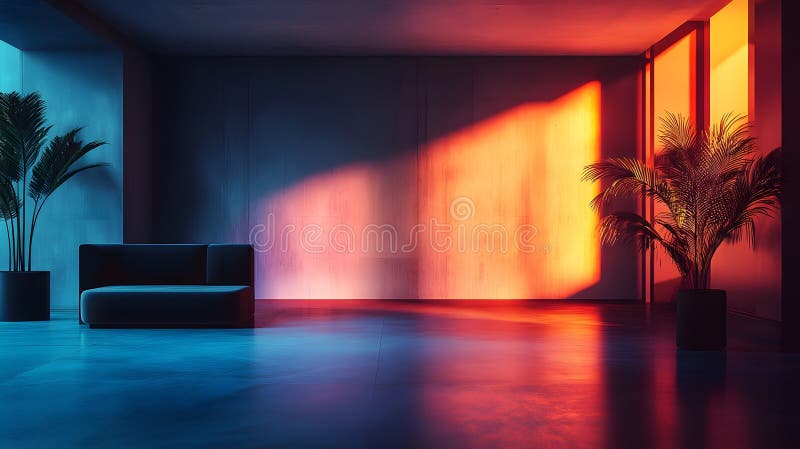 AI Creating Unique Lighting and Shadow Effects in a Virtual Room Layout ...