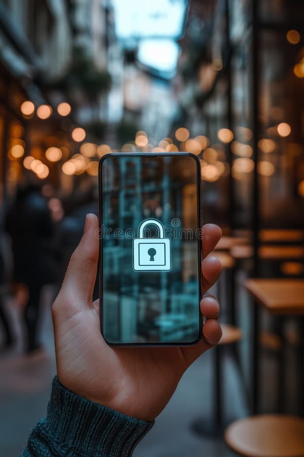 AI Cyber Security, a Focused Image of a Hand Raised, Holding a ...