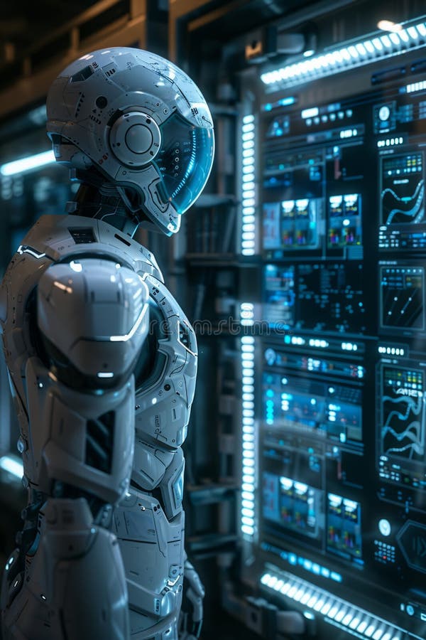 AI Cyber Security, Futuristic AI Surveillance System in High-tech ... AI Cyber Security, Futuristic AI Surveillance System in High-tech ...