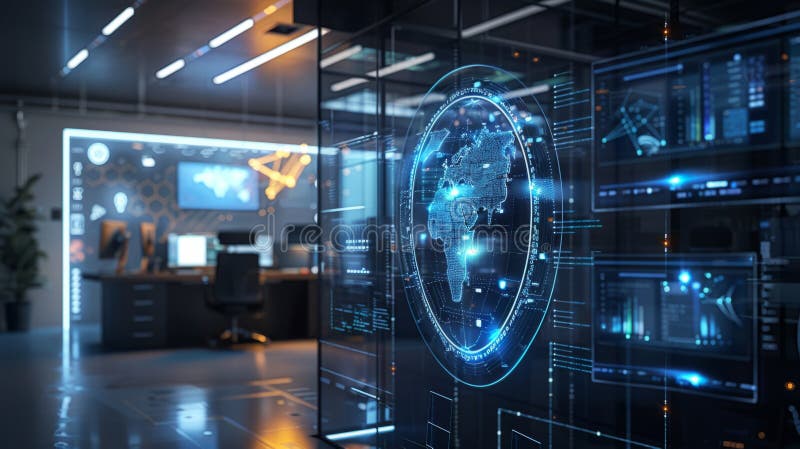 AI Cyber Security, Sleek Digital Shield Protecting Network of Devices ...