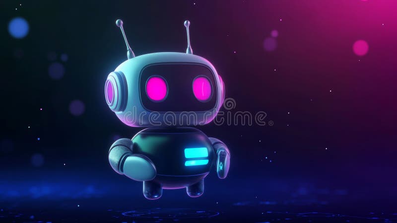 AI Cyber Space Support Service Online Chatbot Icon Design Concept ...