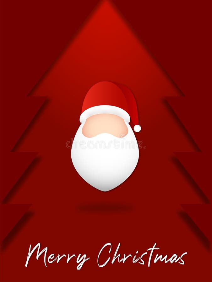 Christmas Card with Santa Claus Sign and Greetings. Stock Illustration ...