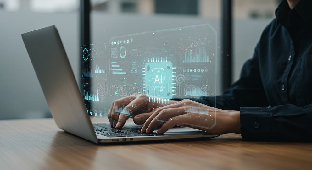 AI Data Analysis: Future of Business Intelligence on Laptop Stock ...